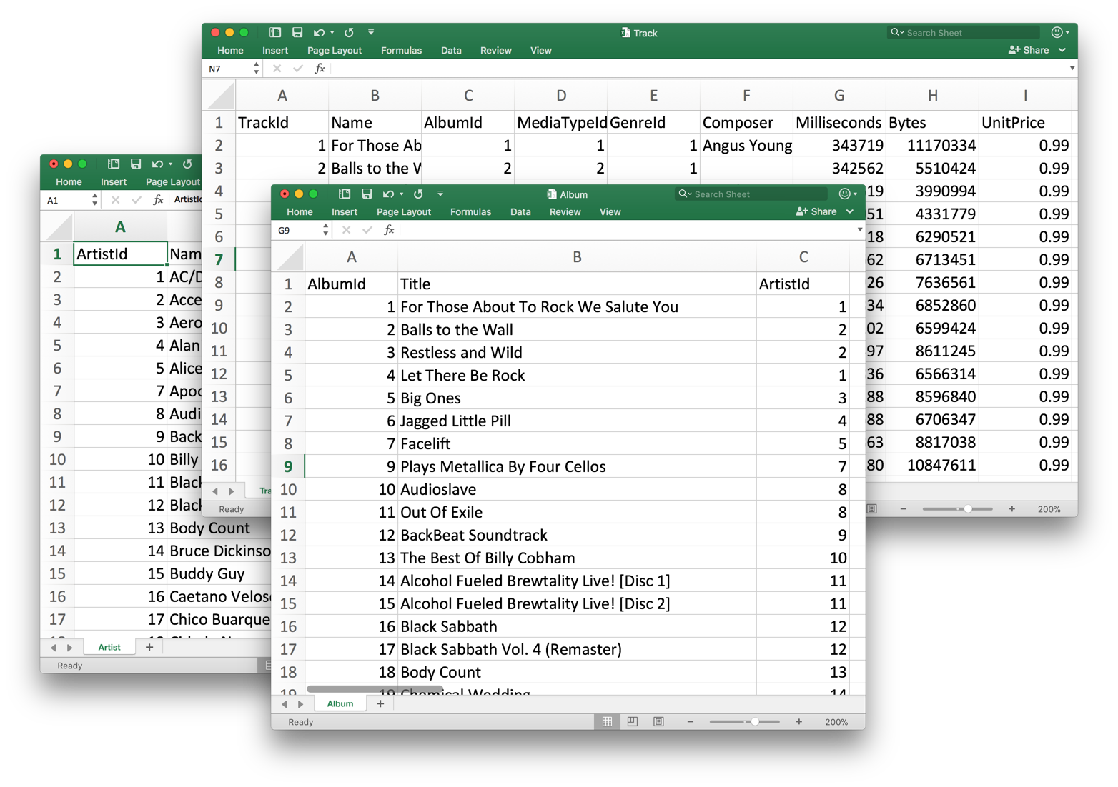 Excel Postgres 